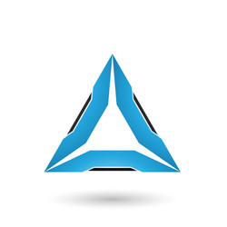 Black and blue 3d triangle with a hole Royalty Free Vector