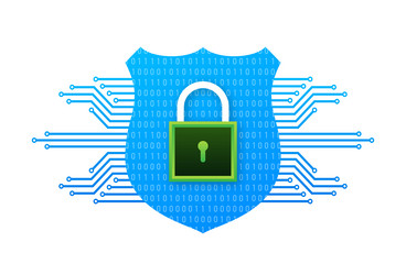 Cyber security shield security shield concept Vector Image