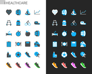Healthcare simple icons Royalty Free Vector Image
