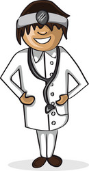 Doctor kid Royalty Free Vector Image - VectorStock