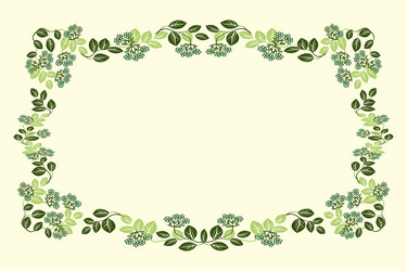 Spring rectangular frame with seamless pattern Vector Image