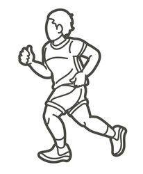 A boy running child runner cartoon action graphic Vector Image