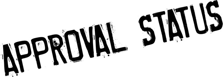 Approval status rubberstamp Royalty Free Vector Image