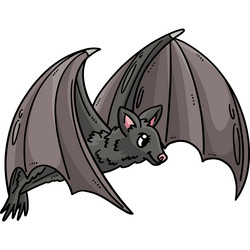 Mother bat and baby bat colored cartoon Royalty Free Vector