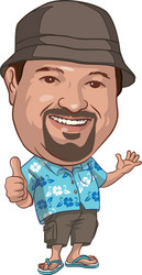 Mischievous guy cartoon Royalty Free Vector Image