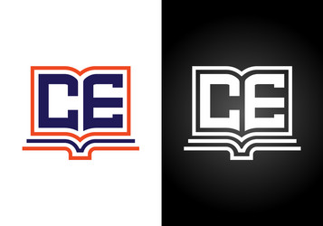 Initial monogram letter c e logo design template Vector Image