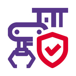 Machine protection in manufacturing plants Vector Image