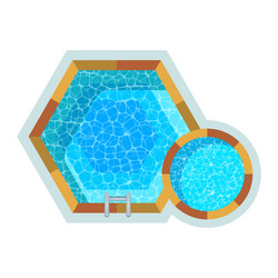 Swimming pool top view Royalty Free Vector Image
