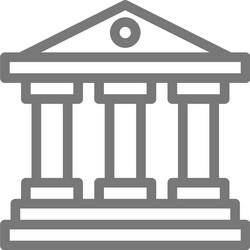 Ancient building line outline icon Royalty Free Vector Image