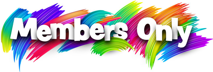 Members only paper word sign with colorful Vector Image