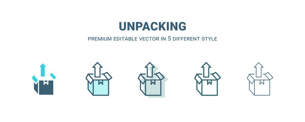 Mysql icon in 5 different style outline filled Vector Image