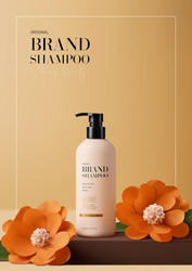Ad background for promotion shampoo Royalty Free Vector