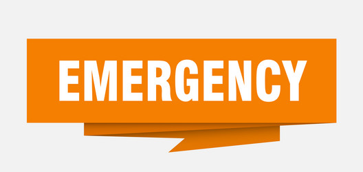 Warning banner sticker emergency symbol heartbeat Vector Image