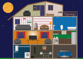 House interior Royalty Free Vector Image - VectorStock