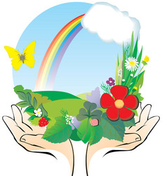 Happy earth day seamless pattern Royalty Free Vector Image