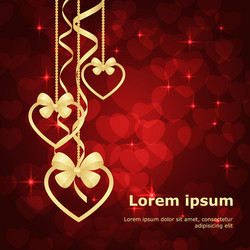 Valentine background with rubies Royalty Free Vector Image