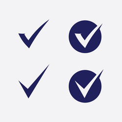 Checklist check mark logo or icon tick symbol Vector Image