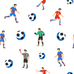 Football players seamless pattern sport Royalty Free Vector