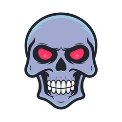 Human skull mascot logo cartoon emblem Royalty Free Vector