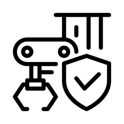 Machine protection in manufacturing plants Vector Image