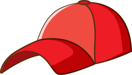 Red baseball cap Royalty Free Vector Image - VectorStock