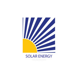 Solar energy icon logo Royalty Free Vector Image