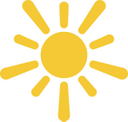 Sun icon - simple element Royalty Free Vector Image