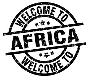 Welcome to africa black stamp Royalty Free Vector Image