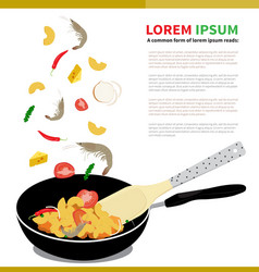 Pasta cooking process set Royalty Free Vector Image