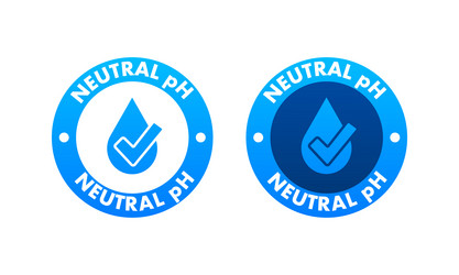 Neutral ph balance icon on white isolated Vector Image