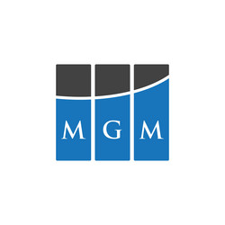 Mgm letter logo design on black background Vector Image