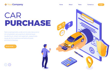Purchase buy sharing car logo Royalty Free Vector Image