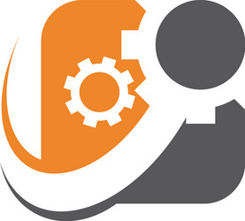 Speed gear logo design template Royalty Free Vector Image