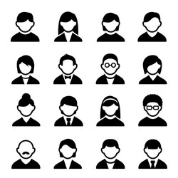 Talking and speaking people icons set Royalty Free Vector