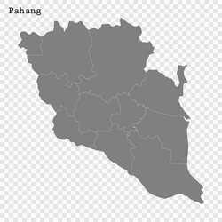 Pahang malaysia map grey Royalty Free Vector Image
