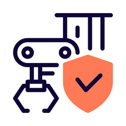 Machine protection in manufacturing plants Vector Image