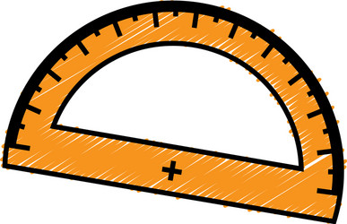 Cute protractor icon Royalty Free Vector Image