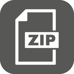 Zip file icon archive and compressed symbol Vector Image