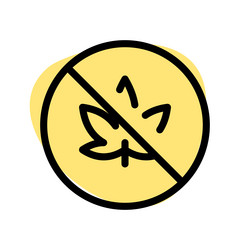 Cannabis banned in multiple states isolated Vector Image