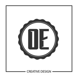 Initial letter oe logo template design Royalty Free Vector