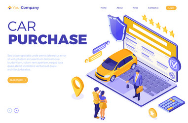 Purchase buy sharing car logo Royalty Free Vector Image