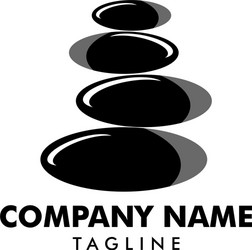 Spa logo template stones hand drawn Royalty Free Vector