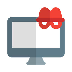 Desktop hack unauthorized act of breaching Vector Image