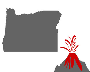 Oregon state map shape silhouette Royalty Free Vector Image