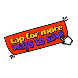 Sticker click here for more details Royalty Free Vector