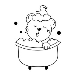 Talking bath Royalty Free Vector Image - VectorStock