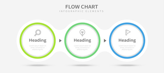 Process flow chart infographic Royalty Free Vector Image
