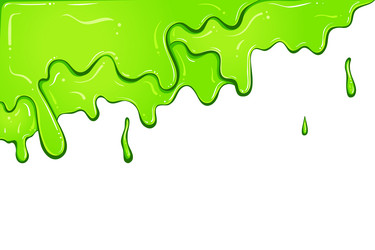 Green dripping paint Royalty Free Vector Image