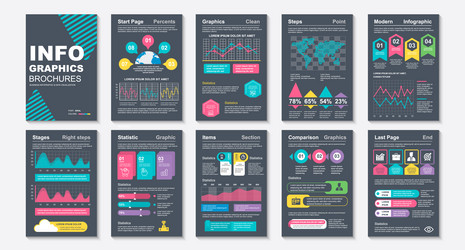 Infographic brochures data visualization design Vector Image