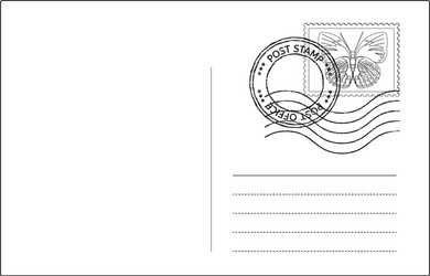 Postcard template Royalty Free Vector Image - VectorStock